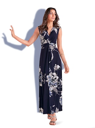 Robe longue bleue pour femme chic sur helline.fr